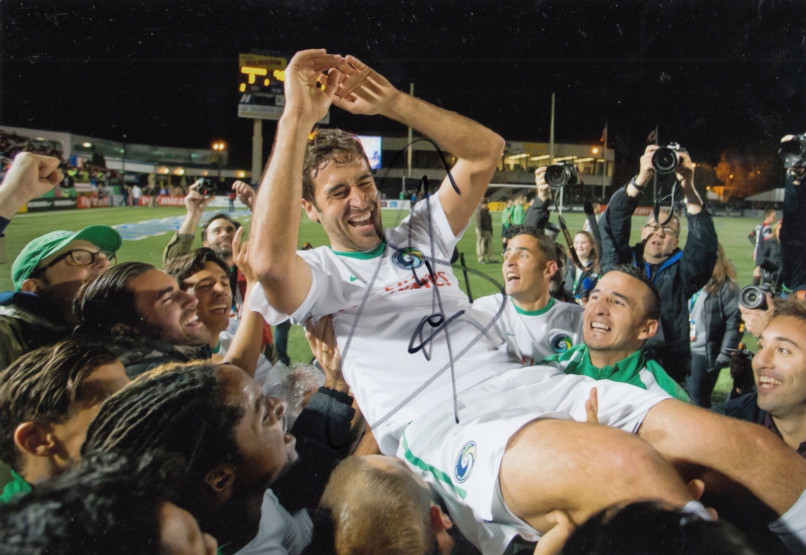 Football - Raul - Hand Signed 12x8 Photograph - New York Cosmos -COA | eBay