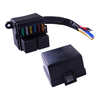 Pre-Wired Fuse Relay Box & 4-Pin 80A Relay &6 Fuses for 12V Car Truck ...