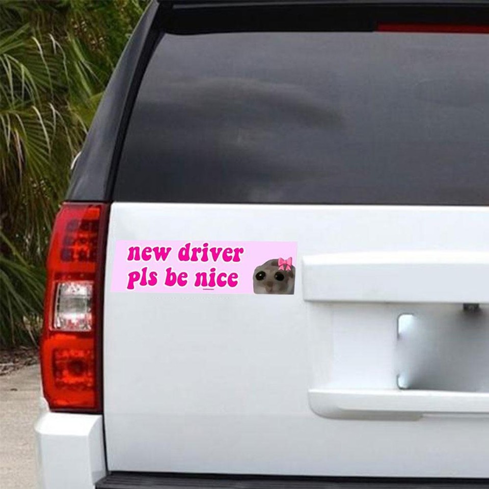 New Driver Pls Be Nice Car Sticker, Bumper Sticker & Magent Funny ...