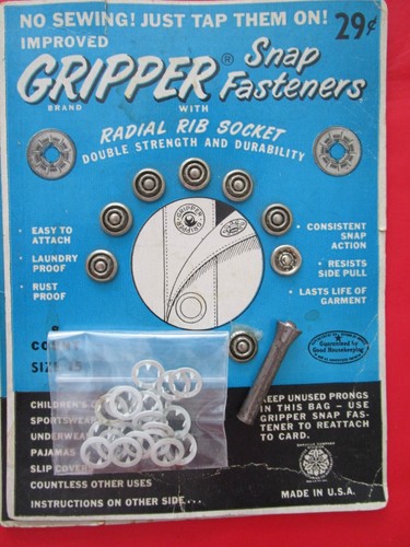 8 Gripper Snap Fasteners with Radial Rib Socket & Tool Size 15 | eBay
