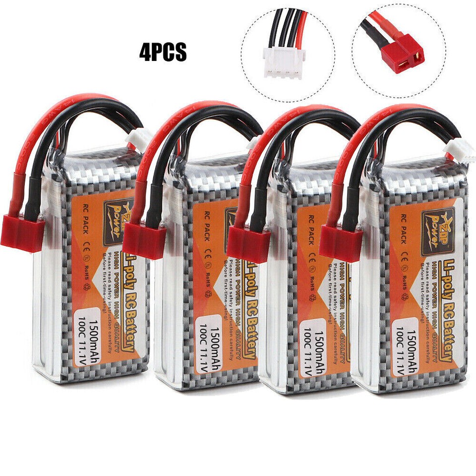 11.1V 1500mAh RC Boat LiPo Battery 100C T Plug RC Part for RC ar Drone ...
