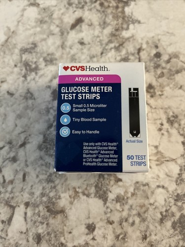CVS Health Advanced Glucose Meter 50ct Test Strips Exp 2021 for sale ...