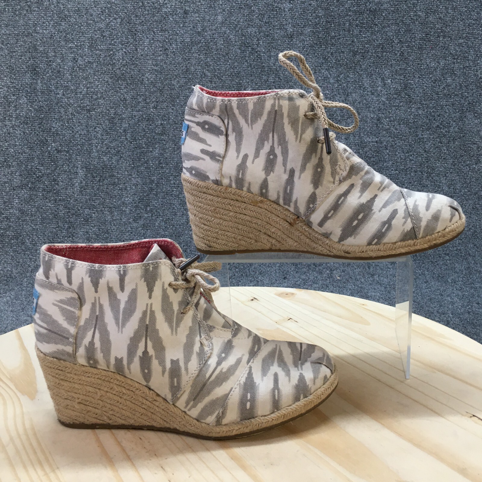 Toms Boots Womens 8 Wedge Espadrille Ankle Booties Wh… - Gem
