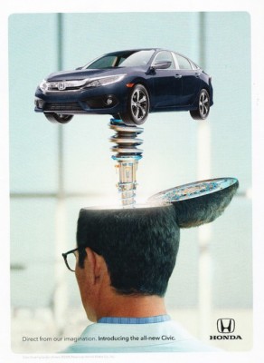 2016 Honda Civic - Imagination - Original Advertisement Print Art Car ...