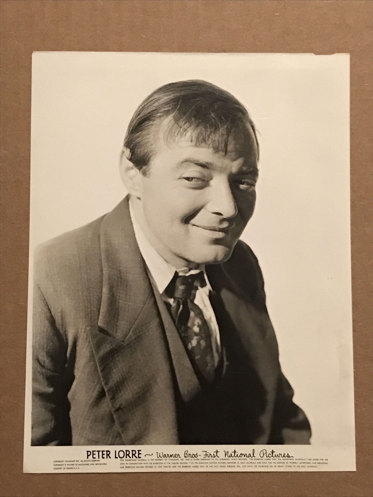 Peter Lorre- Original 1940. Movie Portrait Photo - | eBay
