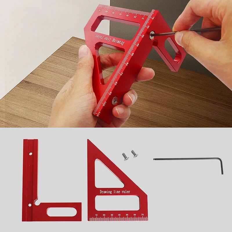 Woodworking Square Protractor Miter Triangle Ruler Measuring Tool for ...