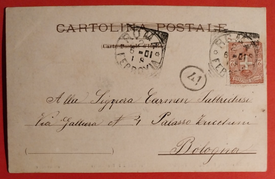 Postcard Rome S. Vito Romano Casa Maddalena Cinti Balìa Del Re 1901 (C ...