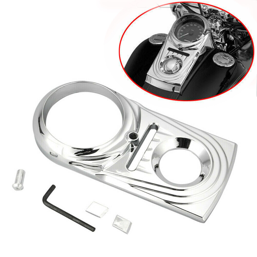 Motorcycle Chrome Dash Panel Insert Cover For Harley Dyna Wide Glide ...