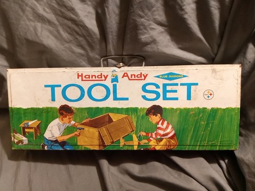 VINTAGE METAL HANDY ANDY TOOL SET BOX BY SKIL-CRAFT.CHICAGO (NO TOOLS ...