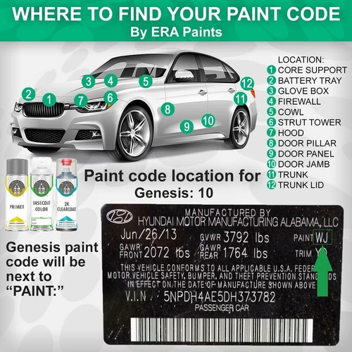 GENESIS Genuine OEM Touch Up Paint - PICK YOUR COLOR | eBay