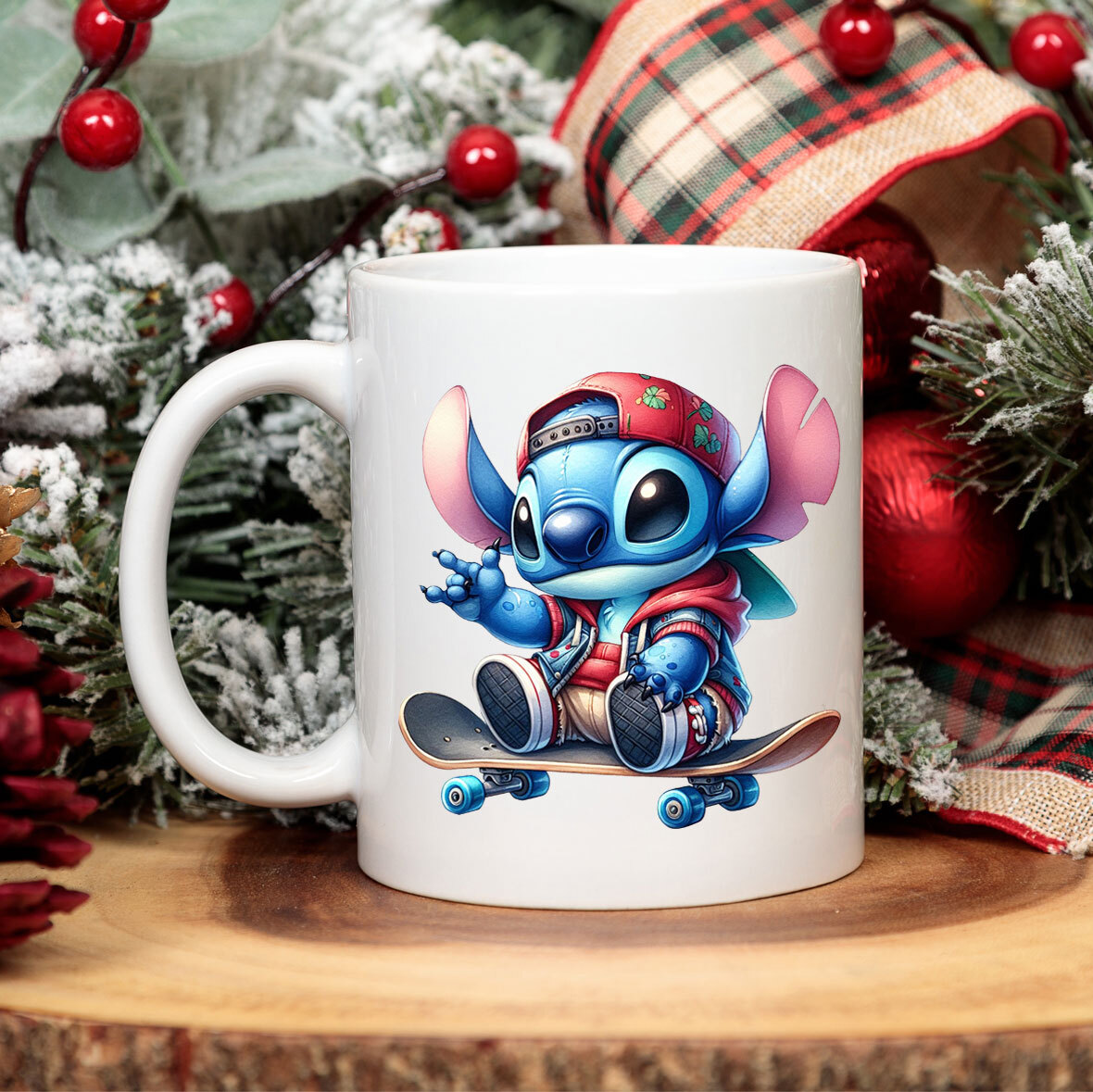 12x Stitch Hoverboard Colourful Wine Glass Bottle Tumbler Vinyl Sticker ...