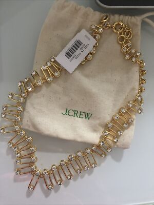 NWT J.Crew Loop collar necklace with crystals Statement Necklace | eBay