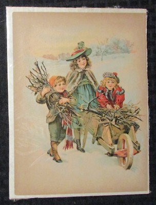 1899 CHILDREN GATHERING KINDLING VG+ 4.5 7x10" Print Ad | eBay