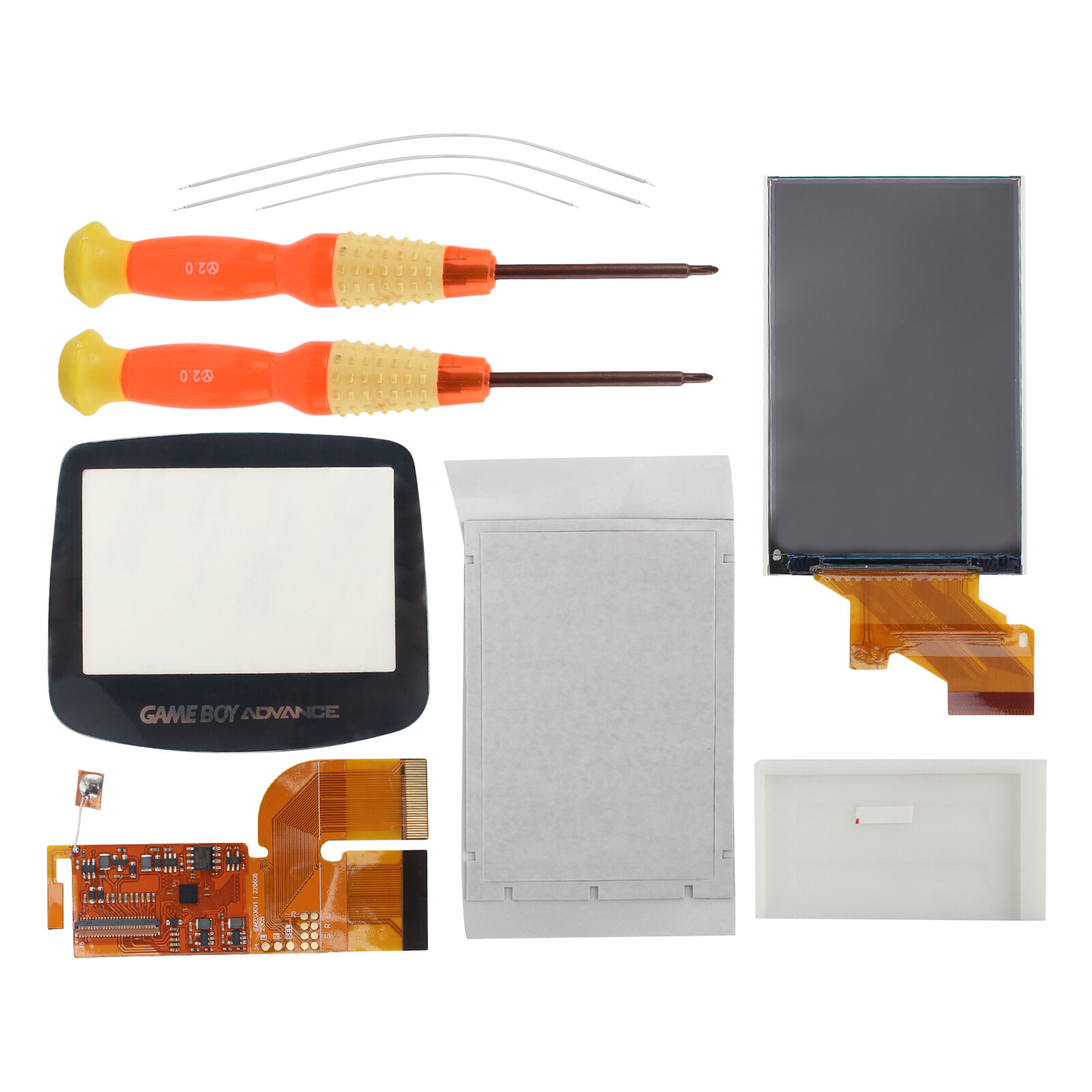 For Nintendo Gameboy Advance GBA IPS V2 screen Backlit Mod LCD ...