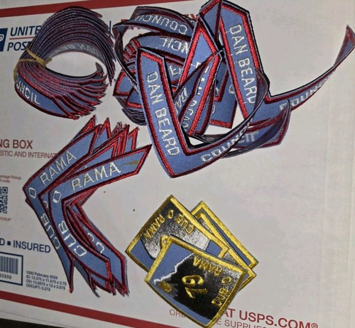 LOT OF 46 BSA BOY SCOUTS CUB SCOUTS PATCHES CUB O RAMA DAN BEARD ...