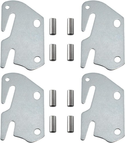 4 Pcs #10 Bed Frame Hooks Wooden Bed Rail Hook Plates with Pin Bed Rail ...
