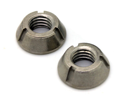 NEW 1/2-13 T-Groove Tamper Proof Security Nuts (x 2) Stainless Tri Anti ...