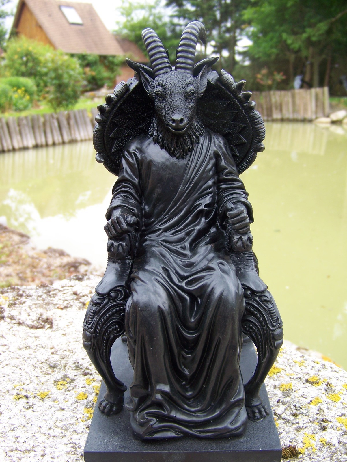 HF1539 FIGURINE STATUETTE BELIER DEMON DIABLE BELZEBUTH NOIR HEROIC ...