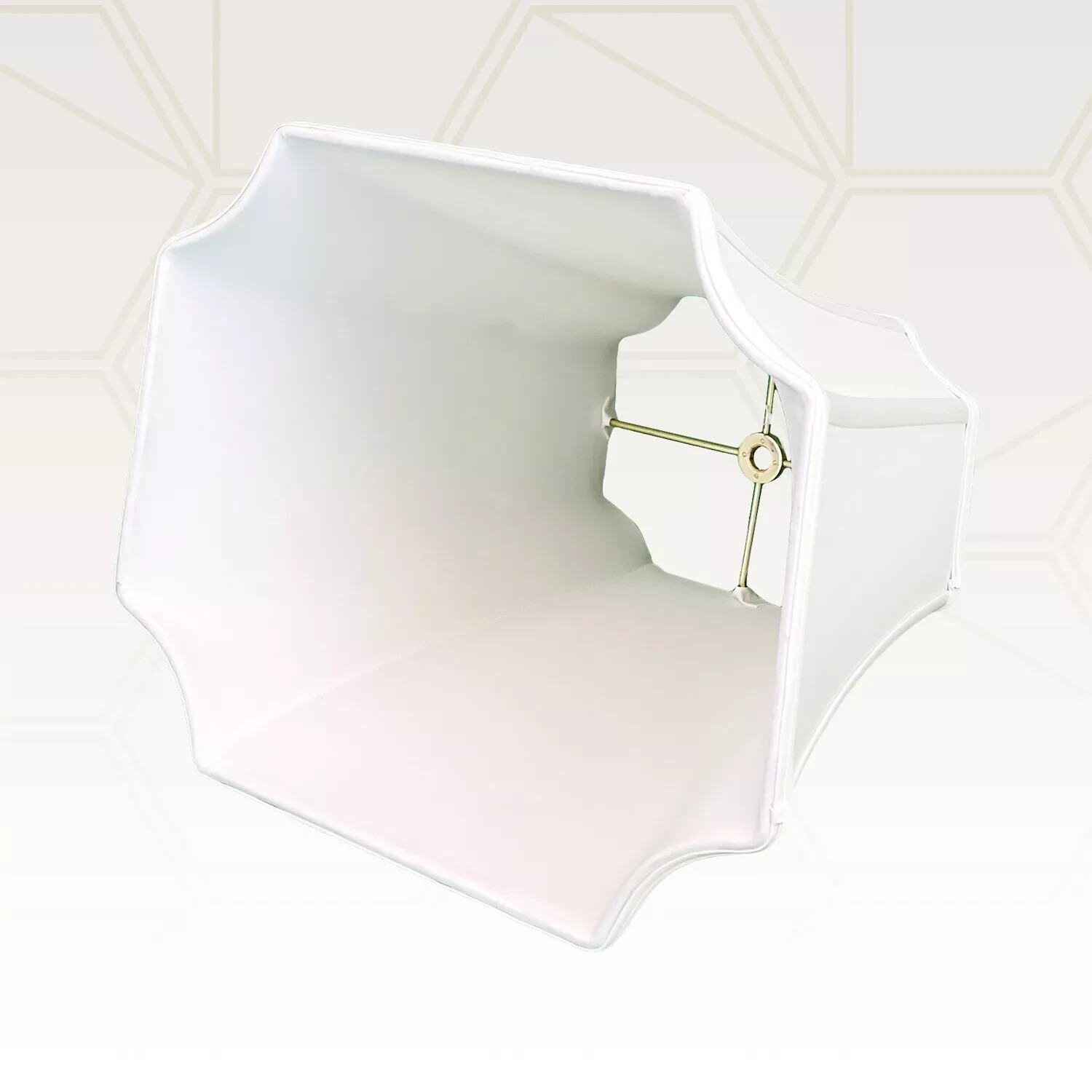 Lamp Shade Rectangle Inverted Cut Corners Lampshade, white | eBay