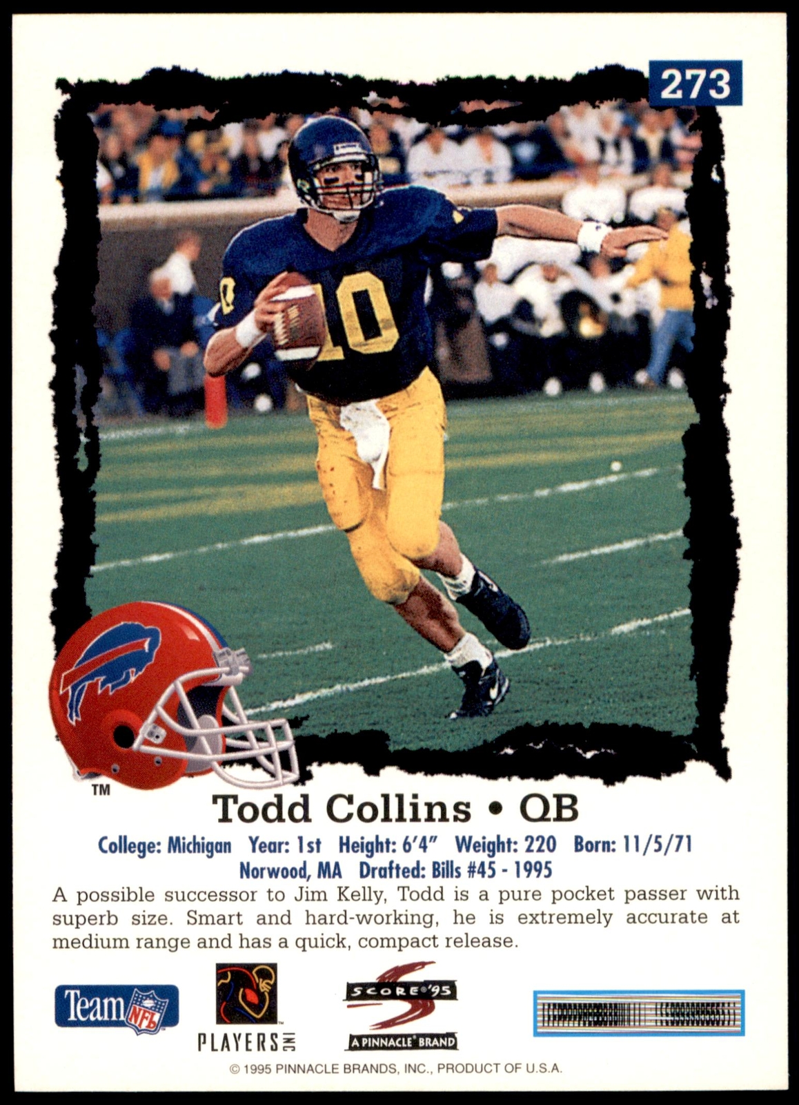 Todd Collins #273 1995 Score | eBay