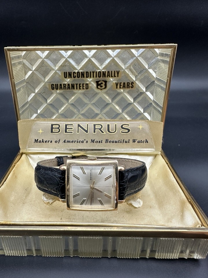 Ultra-Rare 60s BENRUS Watch Vintage Shock Absorber Manual 17 Jewels USA ...