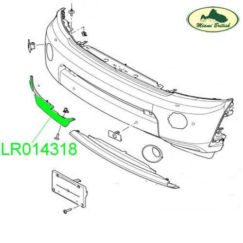 LAND ROVER FRONT BUMPER RIGHT VALANCE DEFLECTOR LR4 LR014318 OEM | eBay