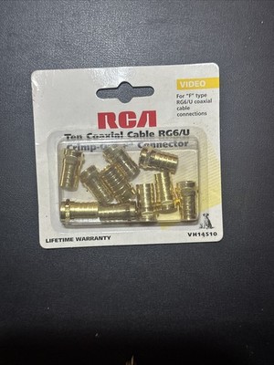 RCA RG6 Crimp-On Coaxial F-Connector (10-Pack) VH14510R RCA VH14510R ...