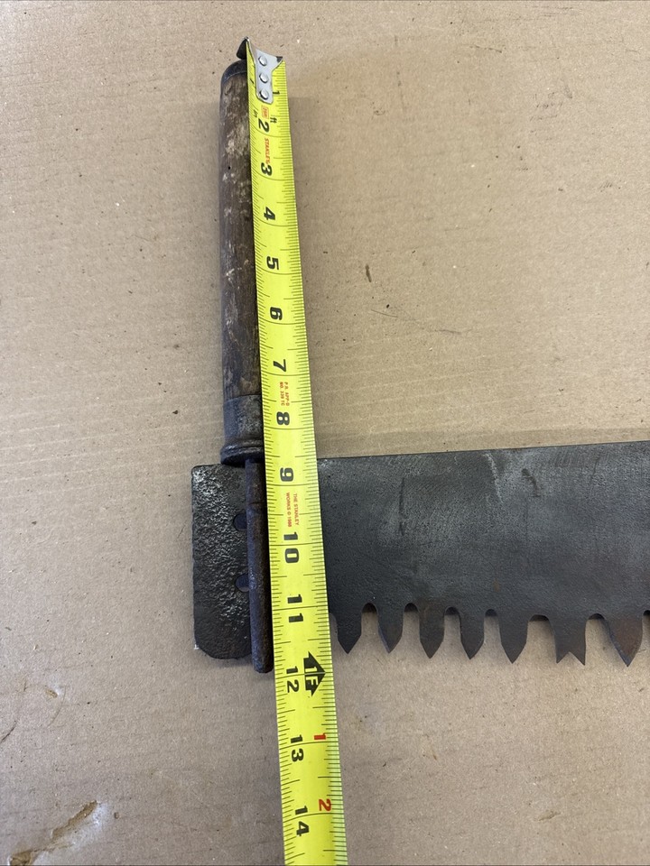 Antique 6’ Two Man Crosscut Saw w/6” Wide Blade And Original Matching ...