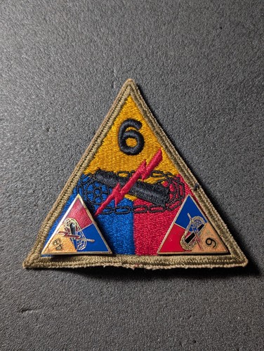 WW2 US Army 6th Armored Division Patch And DI Badges | eBay