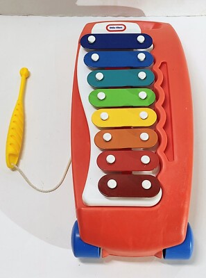 Little Tikes Xylophone Tap-a-Tune Red Musical Instrument Toddler Pull ...