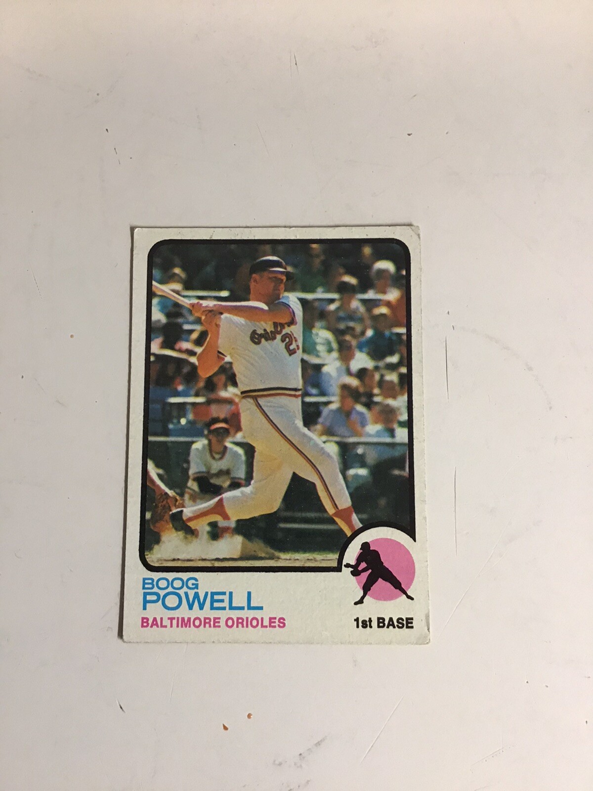 BALTIMORE ORIOLES BOOG POWELL 1973 TOPPS BASEBALL CARD EX CONDITION ...