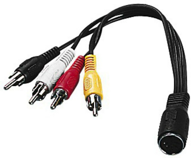 DIN 5pol Kupplung auf 4x Cinch Stecker - Monacor Aca-15/2 online kaufen ...