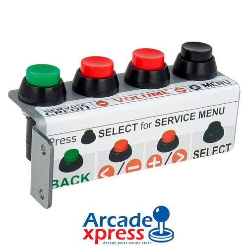 Service Switch Assembly 4 buttons w Decal Arcade Pinball IL Stern Bally ...