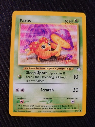 Pokémon TCG Pruning Paras Neo Revelation 47/64 Unlimited Common NM | eBay