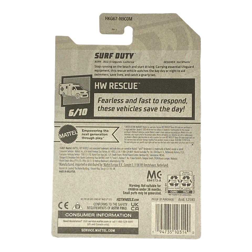 Hot Wheels Surf Duty - Rescue Series 6/10 | eBay