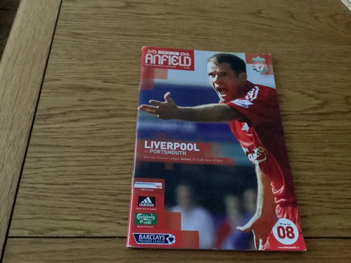 2008-09 LIVERPOOL V PORTSMOUTH PREMIER LEAGUE FOOTBALL PROGRAMME | eBay