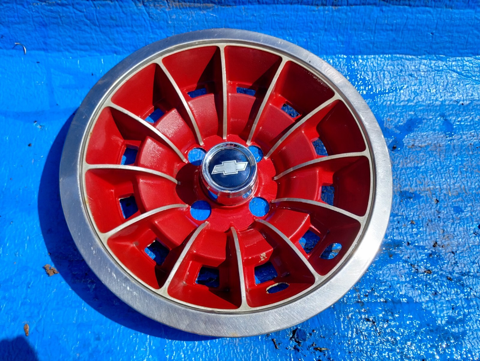 1975 -1980 Chevy Monza Hub Cap red 4 Lug 13" Wheel Cover OEM Chevrolet ...