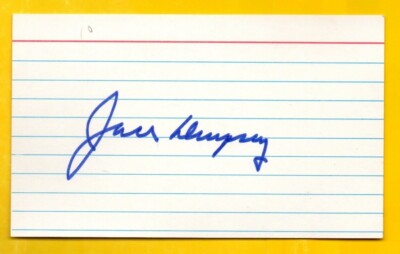 D-JACK DEMPSEY Autograph SIGNATURE W/COA | eBay