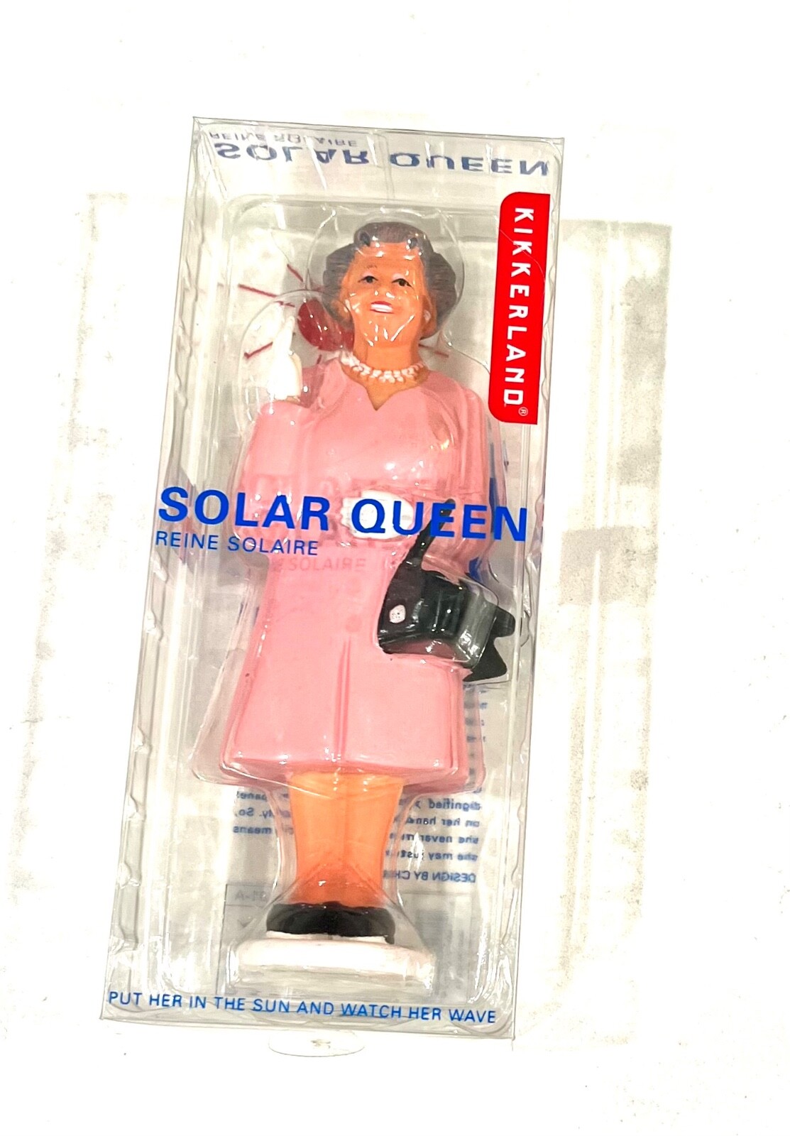 SOLD OUT! NEW Kikkerland Solar Queen Elizabeth Pink Dress Waving ...