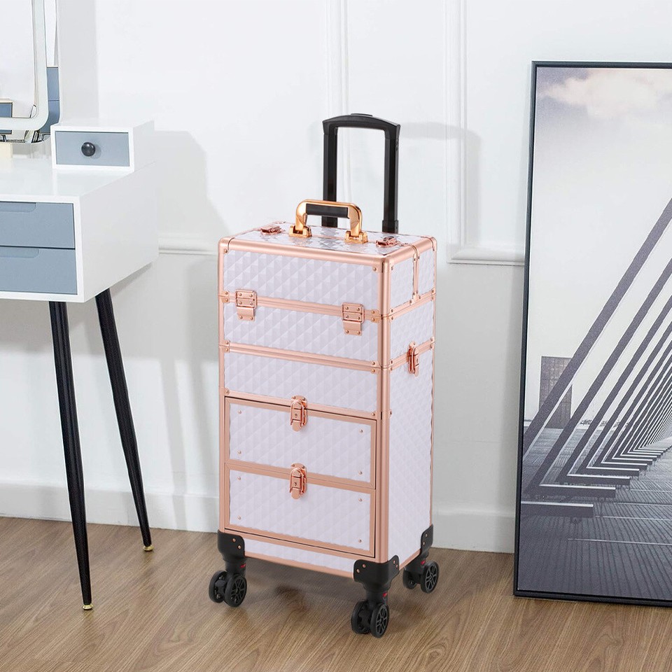 Trolley Case White Professional Make up Case Hair Styler Beauty Salon ...