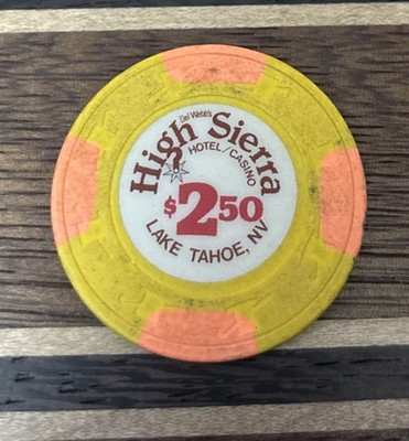 DEL WEBB'S HIGH SIERRA HOTEL CASINO $2.50 gaming poker chip - Lake ...