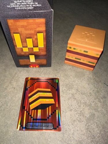 McDonalds Minecraft Happy Meal Toy Big Mac Crystal with Card & Unused ...
