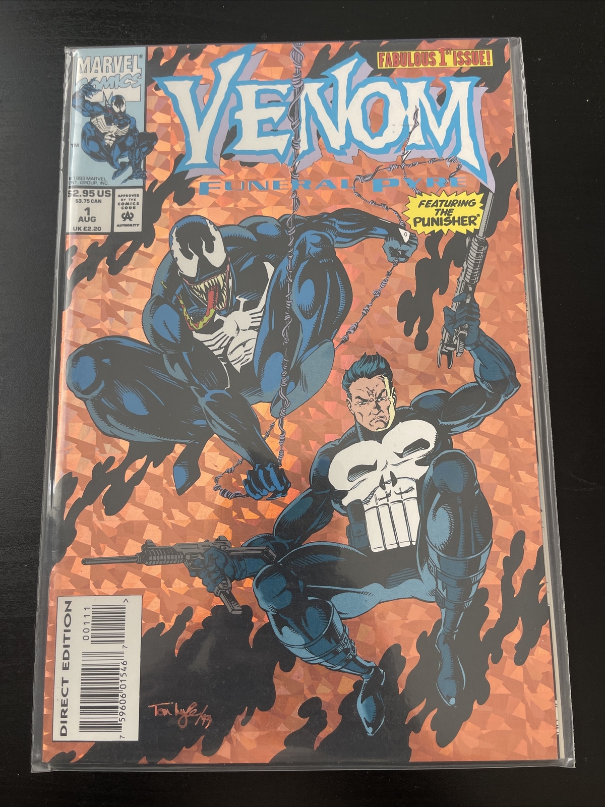 Venom Funeral Pyre #1 1993 Hologram Cover Marvel Comics Tom Kyle | eBay