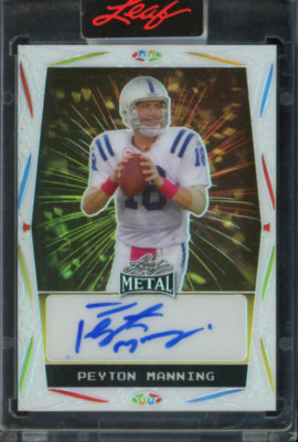 Peyton Manning 2023 Leaf Metal Autographed/Signed Card – #1/4! | eBay