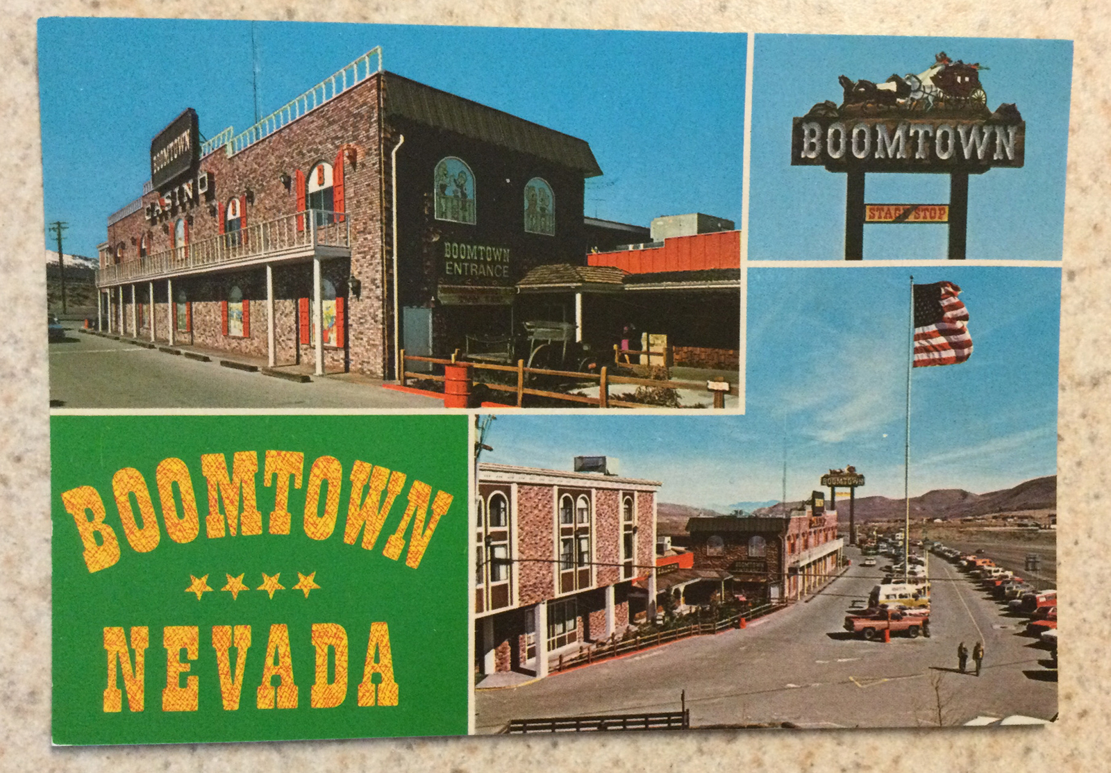 Postcard Tri View ~ Boomtown Nevada ~ Truck Stop ~ General Store ...