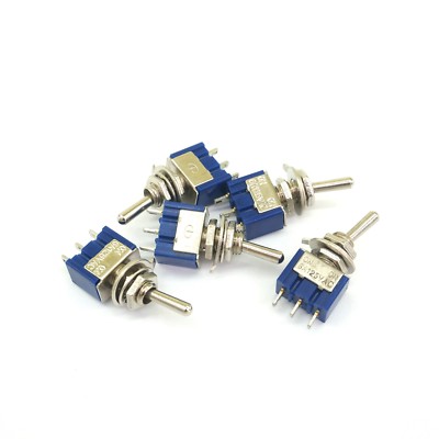 5PCS MTS-102 3 Pin Single Pole Double Throw ON-ON 6A 125VAC Mini Toggle ...