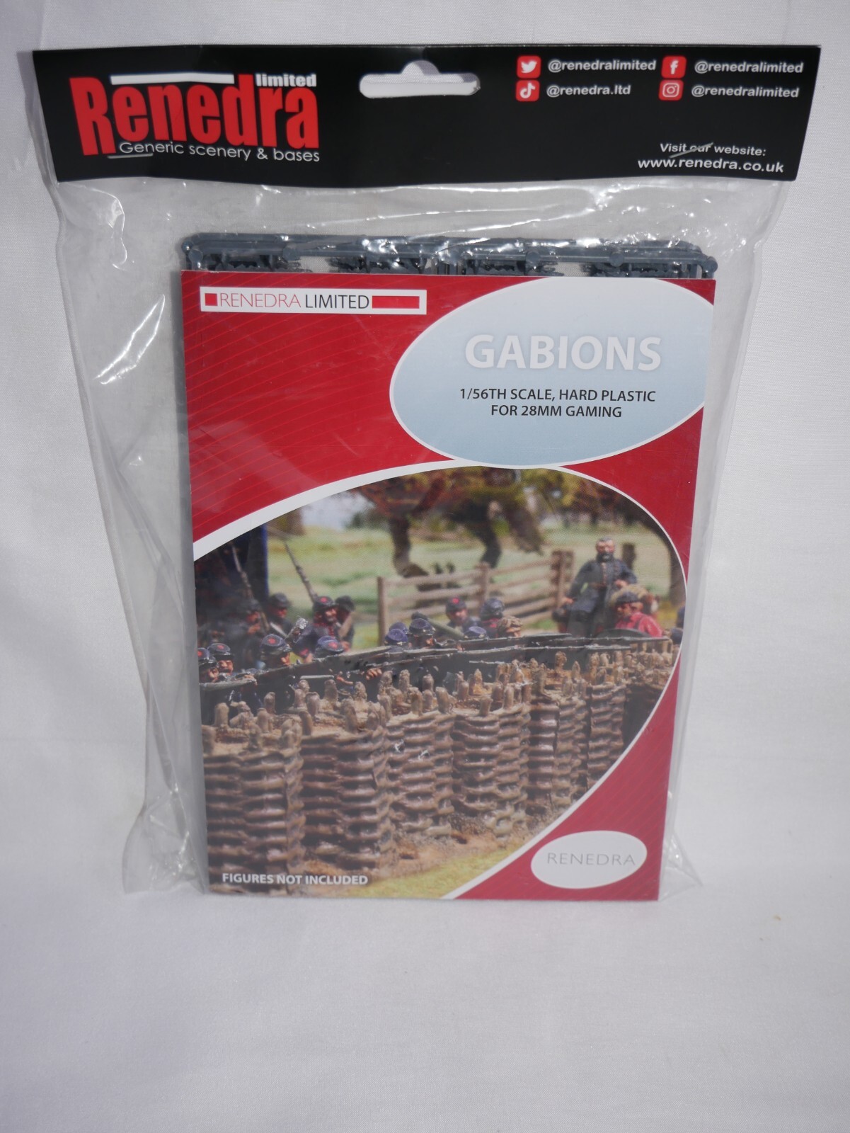 Renedra Ltd Generic Scenery & Bases 1/56 Scale 20 Gabions Grey 2 Frame ...