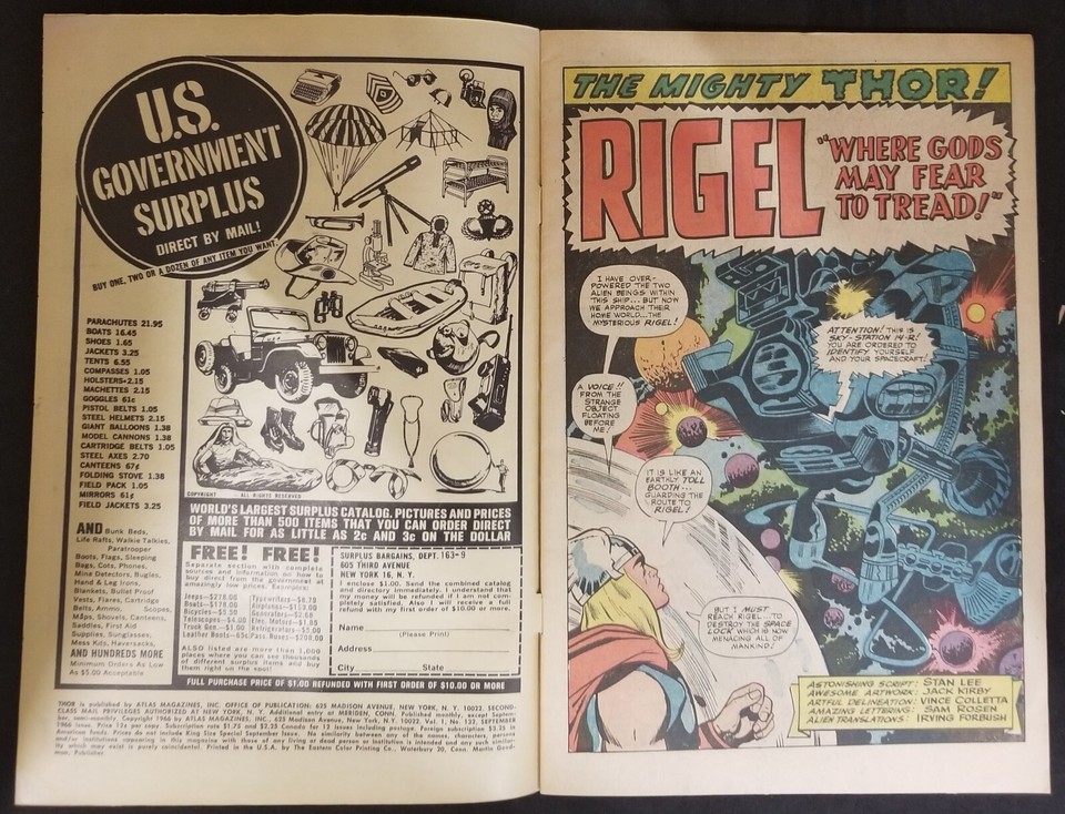 Thor #132 Marvel Comics | 1966 | eBay