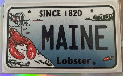 Maine License Plate Weather Resistant Sticker Indoor Outdoor Use | eBay