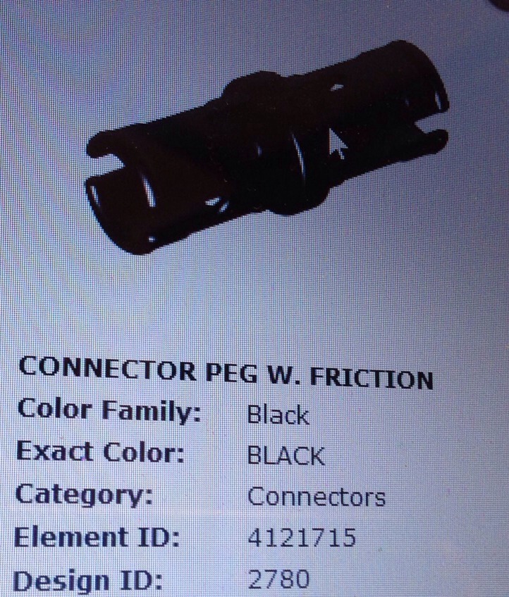 LEGO / Lot Of 20 Black Connector Pins W-friction / 2780 / 4121715 ...